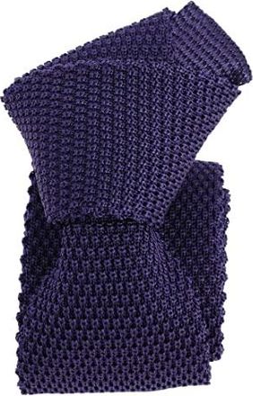 Tony & Paul Cravate tricot. TONY, Soie. Mauve violette - Uni - FABRIQUE EN ITALIE
