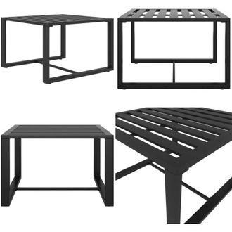 vidaXL Couchtisch Aluminium Anthrazit - Aluminium Couchtisch - Gartenm&ouml;bel - Lounge Set - Outdoor M&ouml;bel - Sitzgruppe - Home & Living