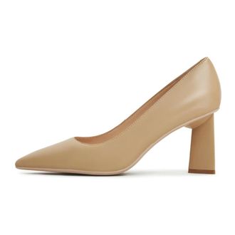 Cesare Gaspari Luxuri&ouml;se Block Heels Pumps - Beige - - Shoes - Damen - Beige - 39 EU