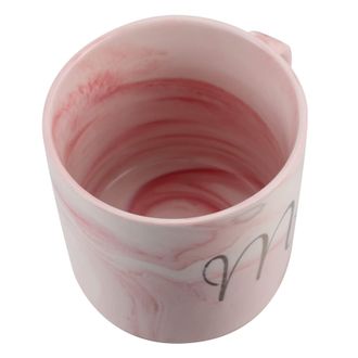 Pretyzoom Marmor Kaffeetasse 380ml Keramik mit W&auml;rmeisolierung Stilvoller Kaffeebecher f&uuml;r Teeliebhaber