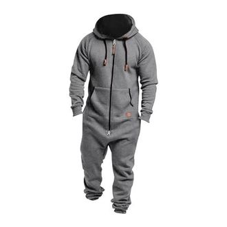 Generic Grenouill&egrave;re Homme Pyjama Combinaison &agrave; Capuche Zipp&eacute; Imprim&eacute; Camouflage Jumpsuit Manches Longues en Polaire V&ecirc;tement Hiver Chaud 2026 Une Pi&egrave;ce Hiver