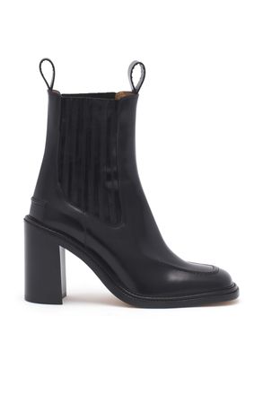Maison Kitsun&eacute; Leather Chelsea Chelsea Boots - Black