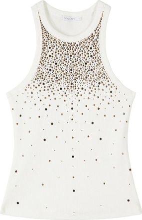 Patrizia Pepe Femme, Tops, Blanc, Taille: 42 FR Canotta gioiello