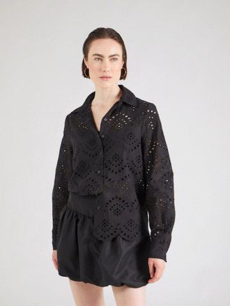 Pieces Langarmbluse PCVILDE (1-tlg) Lochmuster