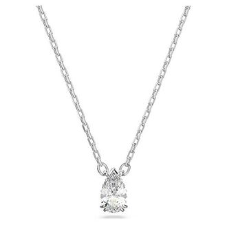 Swarovski Pendentif Millenia, Taille poire, Blanc, Métal rhodié