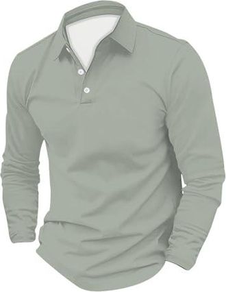 Generic Chemise en flanelle pour homme 2024 - Chemise r&eacute;guli&egrave;re pour homme - Mode printemps et automne - D&eacute;contract&eacute;e - Manches longues - Bouton - Couleur uni
