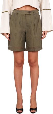 Helmut Lang Transparent Cupro Shorts - Green