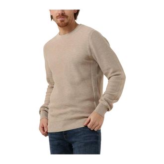 Dstrezzed Herren Crew Melange Slub Pullover - - Knitwear - Herren - Braun - XL