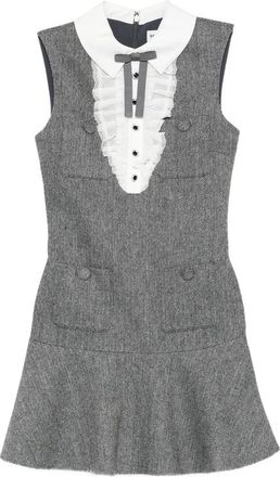 Self Portrait Ruffled Collared Mini Dress