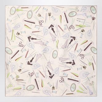 Fendi Mauve-Rosen Seidenfoulard