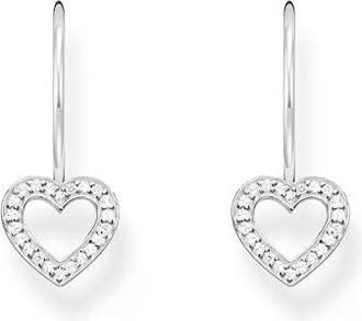 Thomas Sabo H2292-051-14 Boucles doreilles pendantes en forme de coeur en argent sterling 925, taille unique, Argent sterling, Zircone cubique