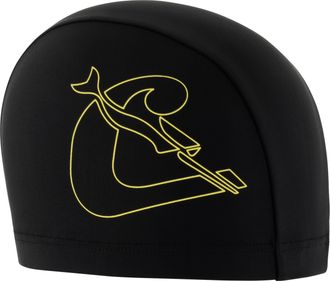 Cressi Unisex-Adult TAGO Swim Cap Spandex Schwimmkappe, Schwarz/Gelb, Einheitsgröße
