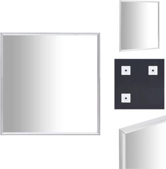 vidaXL Spiegel Silbern 60x60 cm - Minimalistischer Spiegel - Wandspiegel - Wohnzimmerdeko - Badspiegel - Silberner Spiegel
