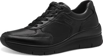 Tamaris Damen Low-Top Sneaker, Frauen Halbschuhe,Wechselfußbett,Freizeit,sportlich,Halbschuhe,straßenschuhe,Strassenschuhe,Black Uni,36 EU