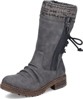Rieker Damen Winterstiefel Z4756, Frauen Stiefel,Boots,Winterschuhe,uebergangsstiefel,uebergangsschuhe,Winterboots,warm,tex,grau (45),40 EU / 6.5 UK