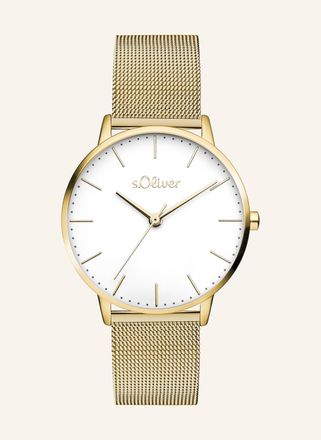 s.Oliver S.Oliver Armbanduhr Aus Edelstahl gold