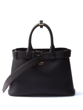 Prada sac à main Buckle médium - Noir