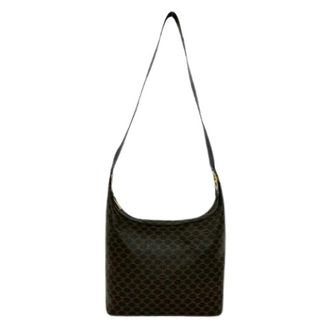 Celine Pre-owned Macadam Blazon PVC Leder Umh&auml;ngetasche - - Pre-owned - Damen - Braun - ONE SIZE