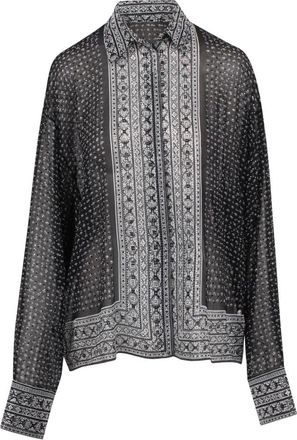 Ermanno Scervino Femme, Blouses et Chemises, Noir, Taille: 38 FR Silk Shirt