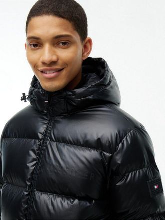 Tommy Hilfiger Daunenjacke SHINY DOWN HOODED PUFFER mit weicher Daunenf&uuml;llung