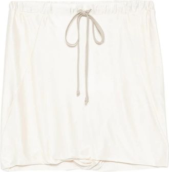 Rick Owens Femme, Jupes, Blanc, Taille: 40 FR Short &agrave; Taille Cordon de Serrage