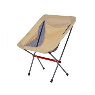 Generic Portable Folding Camping Chair with Storage Bag - Lightweight, Compact, And Versatile for Outdoor Activities, Hiking, Beach, Travel - Small Size (Beig