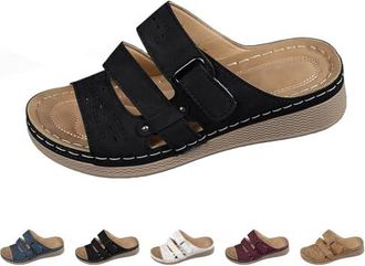 Generic Mules orthopédiques pour femme - Chaussures dété larges - Légères - Sandales ouvertes - Chaussures dété antidérapantes - Chaussures de plage légères e