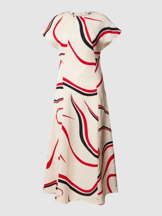 Tommy Hilfiger Ausgestelltes Midikleid aus Viskose-Leinen-Mix