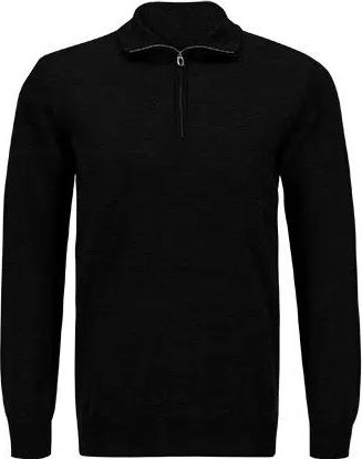 Joop Herren Pullover schwarz Merinowolle unifarben