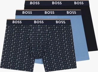HUGO BOSS Lot de 3 boxers en coton m&eacute;lang&eacute;