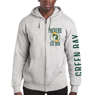 Junk Food x NFL - MVP Zip Hoodie - Unisex Erwachsene Kapuzen-Sweatshirt f&uuml;r Damen und Herren - Offiziell lizenzierte NFL Bekleidung