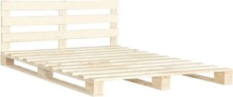 vidaXL Palettenbett Massivholz Kiefer 140×200 cm vidaXL