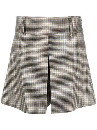 Brunello Cucinelli Hosenrock mit Hahnentrittmuster - Nude