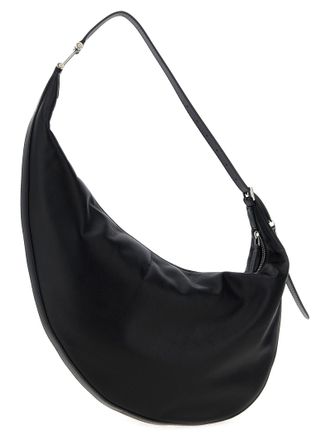 Marni Crescent-Shaped Leather Hobo Bag - Black