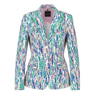 Marc Cain Zweiknopf-Blazer aus Scuba-Jersey - - Jackets - Damen - Mehrfarbig - 2XL