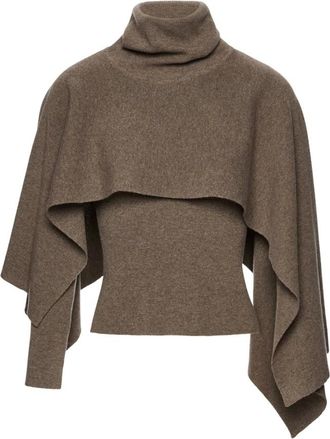 Magda Butrym Femme, Pulls, Beige, Taille: 38 FR Pull en Laine Beige