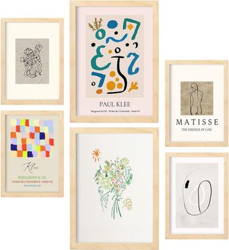 Nacnic Set von 6 Modernismus Posters. Sammlung von Plakate mit Collage Ästhetik für Innendekoration. Größen A3 und A4. Rahmenlos