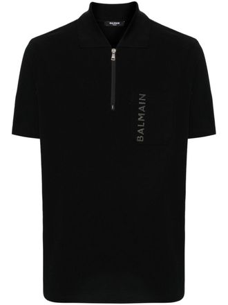 Balmain polo &agrave; logo - Noir