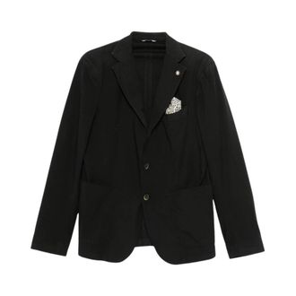 Manuel Ritz Gr&uuml;ner Blazer mit 2 Kn&ouml;pfen und aufgesetzten Taschen - - Jackets - Herren - Schwarzk - XL