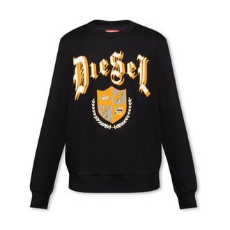 Diesel Trendiger Bedruckter Sweatshirt f&uuml;r M&auml;nner - - Sweatshirts & Hoodies - Herren - Schwarzk - M