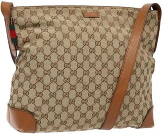 Gucci unisex, Pre-owned, Beige, Taille: ONE Size Sac bandouli&egrave;re en toile Vintage Pre-owned