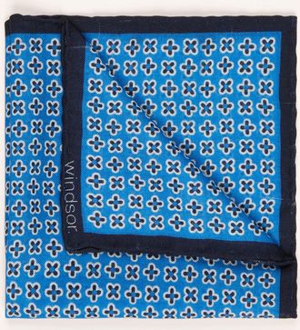 Windsor Windsor. Einstecktuch Mit Seide blau