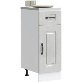 vidaXL Armoire de cuisine Kalmar gris b&eacute;ton bois ding&eacute;nierie Vidaxl