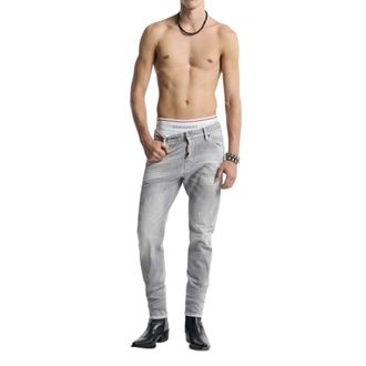 Dsquared2 Jean slim Twist - Homme - Jeans - Gris - Taille: L