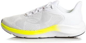 Under Armour Charged Pursuit 4 Grand Logo, chaussures running pour homme, chaussures de course avec amorti, Hommes, White / High Vis Yellow / Halo Gray, 9, White /