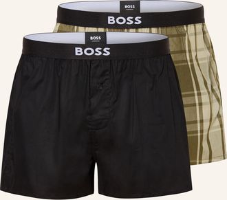 HUGO BOSS 2er-Pack Web-Boxershorts gruen