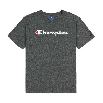 Champion T-shirt col rond avec logo script - Femme - Tops - Gris - Taille: 38 FR