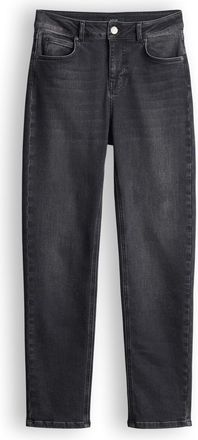 OPUS Damen Straight | Elana Straight Jeans aus BCI Cotton Mix Mid Rise mid Iconic Grey, 34 L30