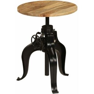 vidaXL Bartisch Massivholz Mango 60&times;(76-110) cm vidaXL
