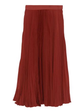 Farm Rio jupe mi-longue à design plissé - Marron